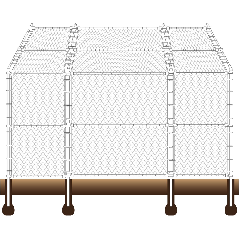 Baseball and Softball Field Steel Backstop Kit - 10' High x 10' Wide x ...