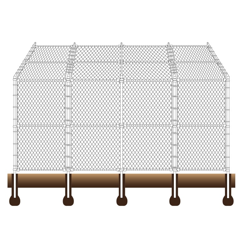 Baseball and Softball Field Steel Backstop Kit - 15' High x 20' Wide x ...