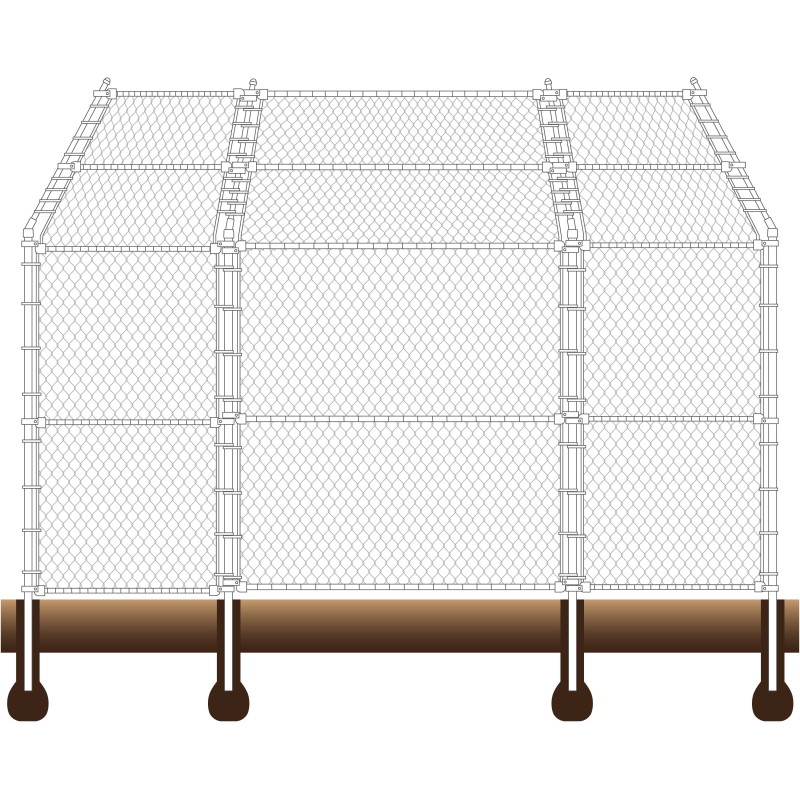 Baseball and Softball Field Steel Backstop Kit - 10' High x 10' Wide x ...