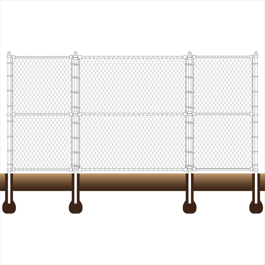 Baseball and Softball Field Steel Backstop Kit - 12' High x 10' Wide x ...