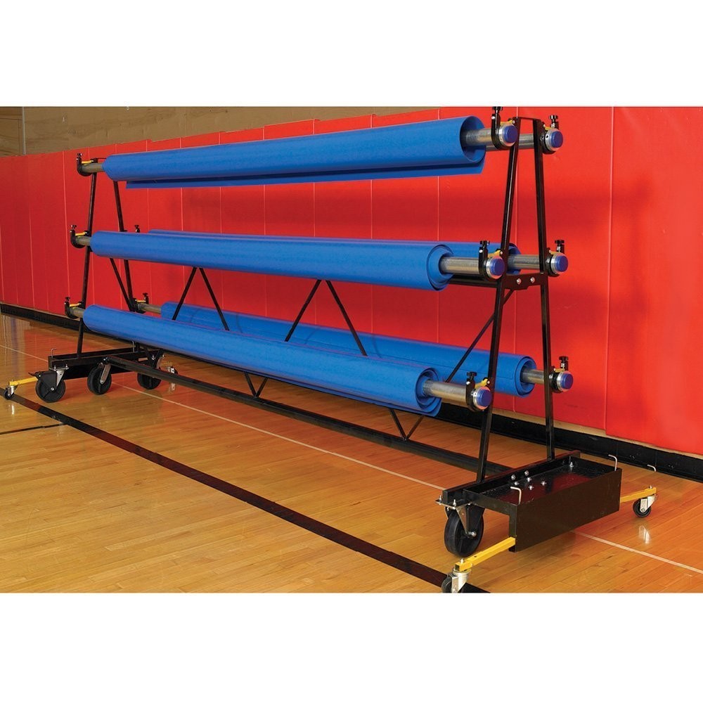 GymGuard Mobile Storage Rack for 8 GymGuard Floor Cover Rolls (Steel ...