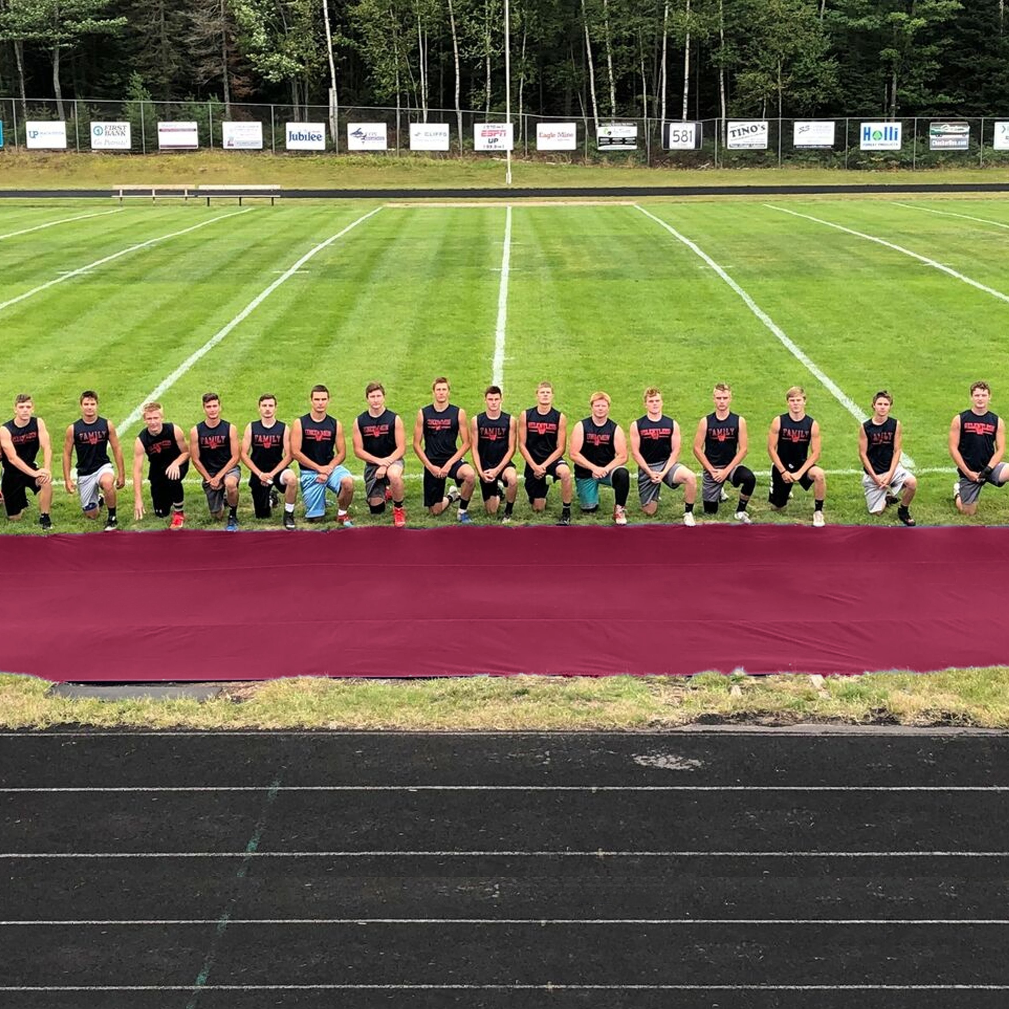 Armormesh 12' x 50' Sideline Tarp W/ Grommet(S) Every 3' - Maroon ...