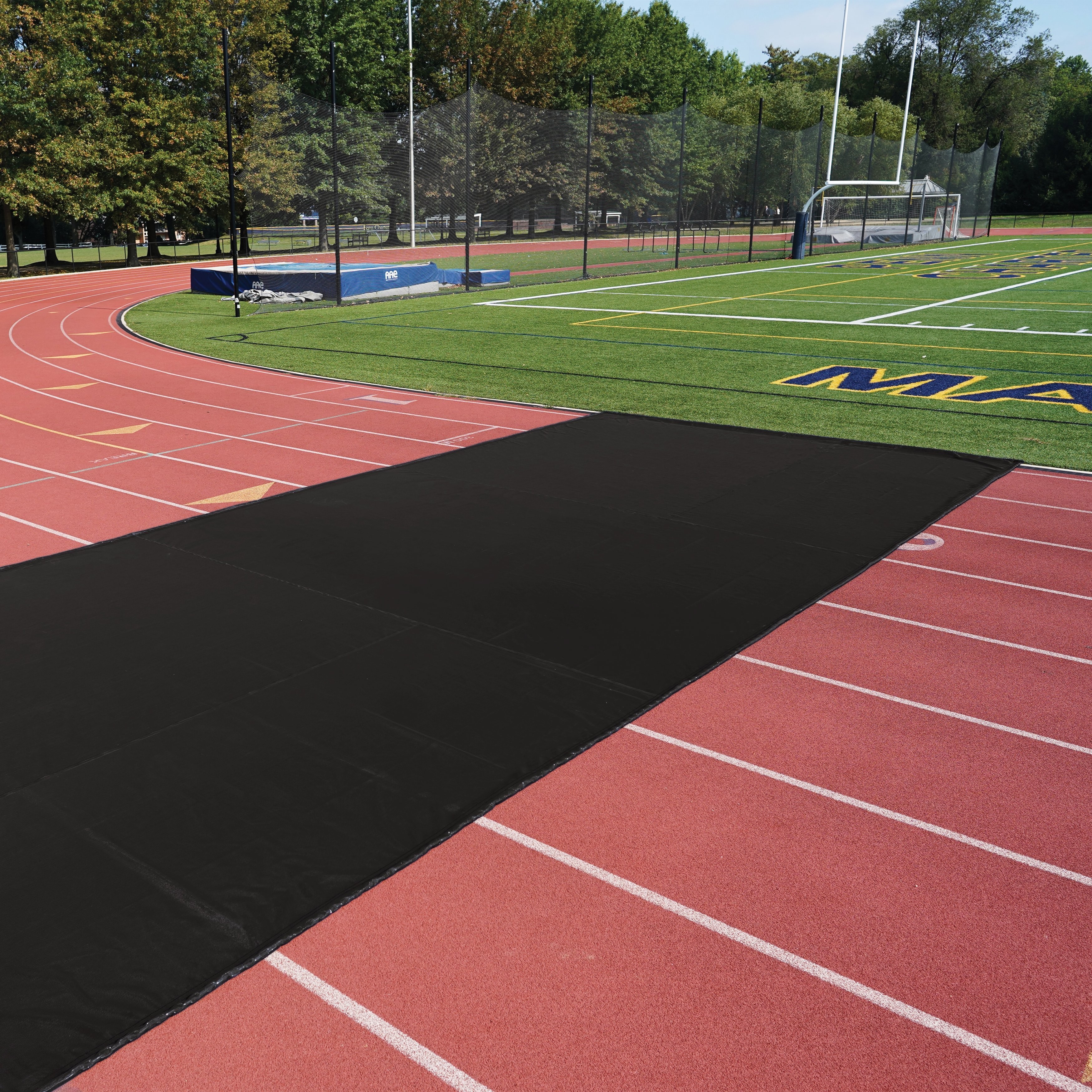 Armormesh 6' x 30' Weighted Track Cover (16 oz ArmorMesh) - Black ...
