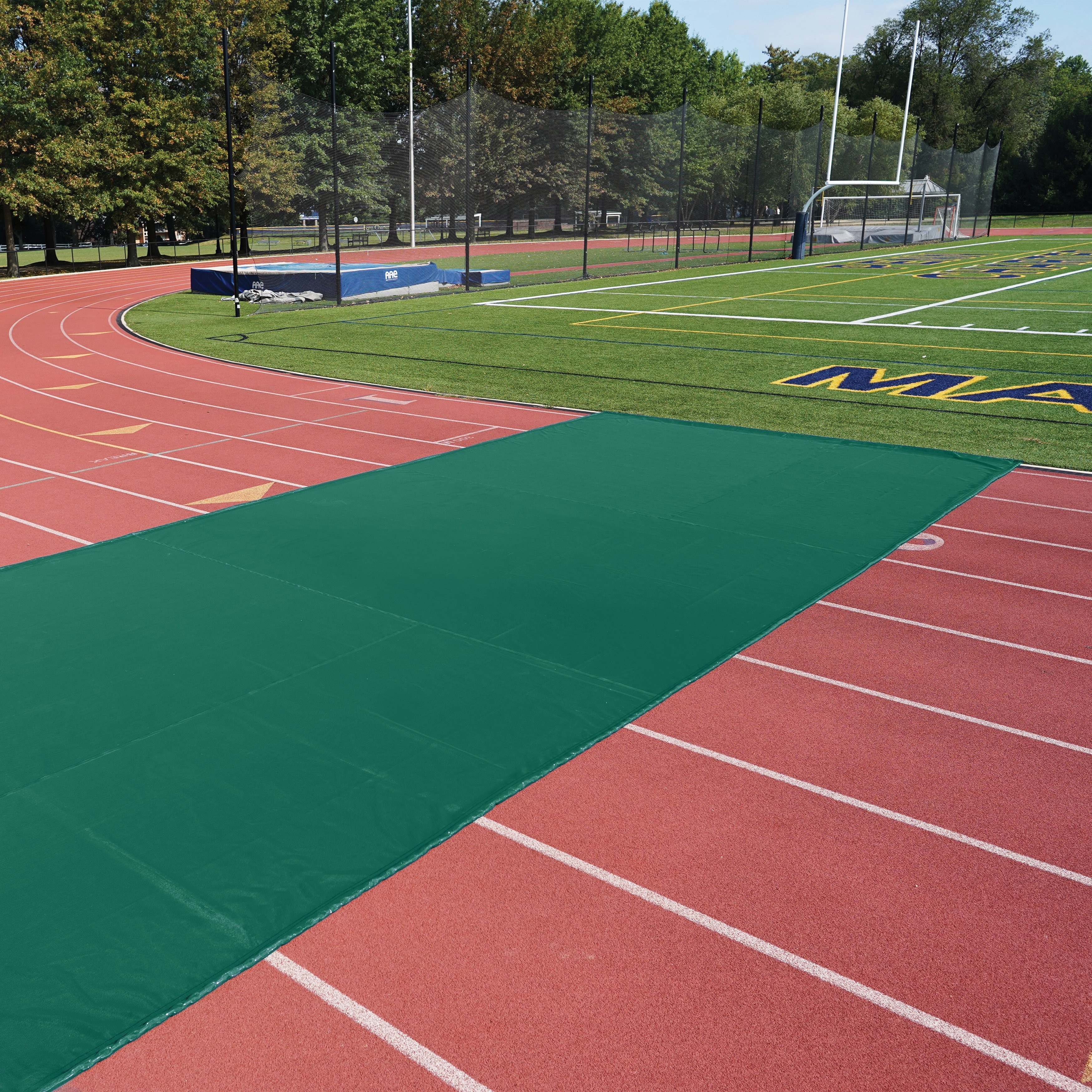 Armormesh 12' Width x 50' Length Weighted Track and Field Cover (16 oz ...