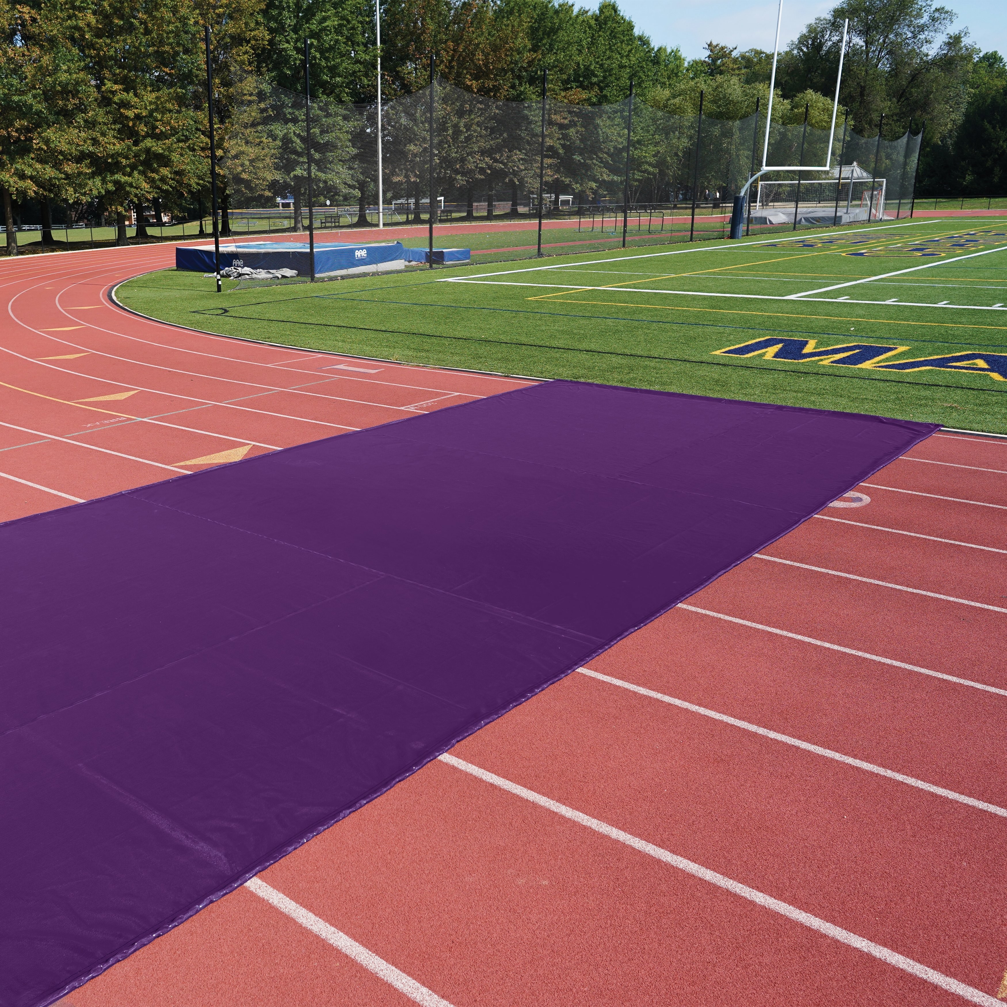 Armormesh 12' Width x 40' Length Weighted Track and Field Cover (16 oz ...