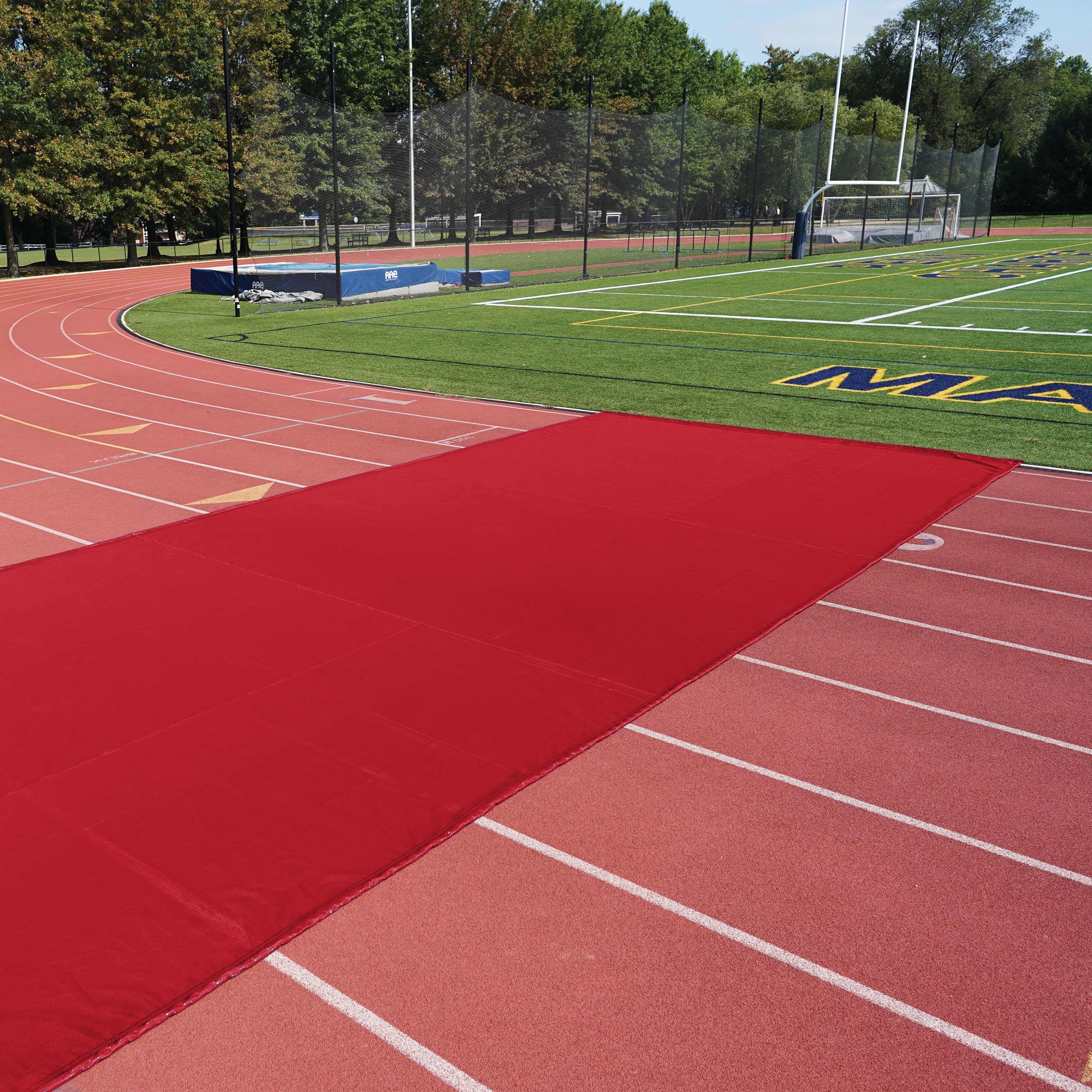 FieldSaver Weighted Track Protector 30' x 50' (16 oz ArmorMesh) - Red ...