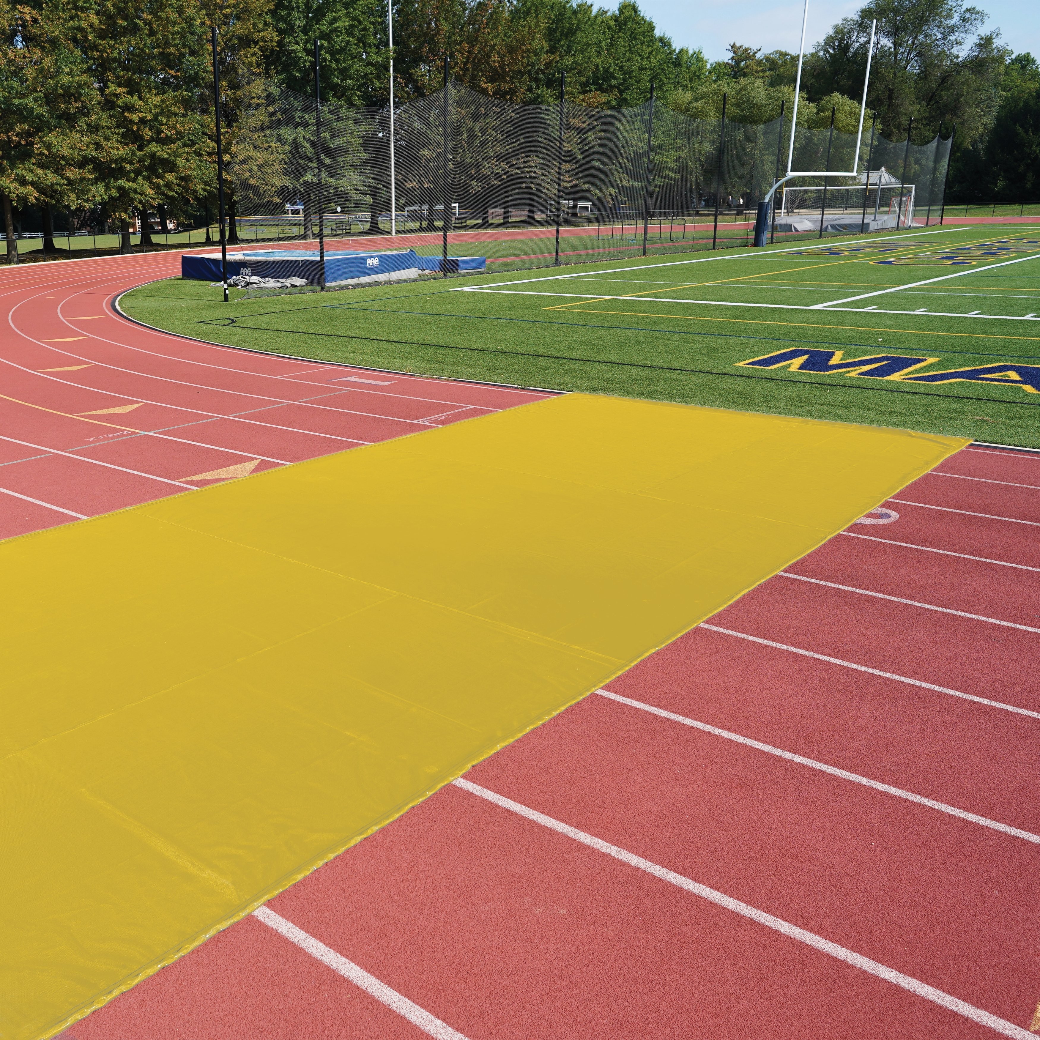 Armormesh 12' Width x 40' Length Weighted Track and Field Cover (16 oz ...
