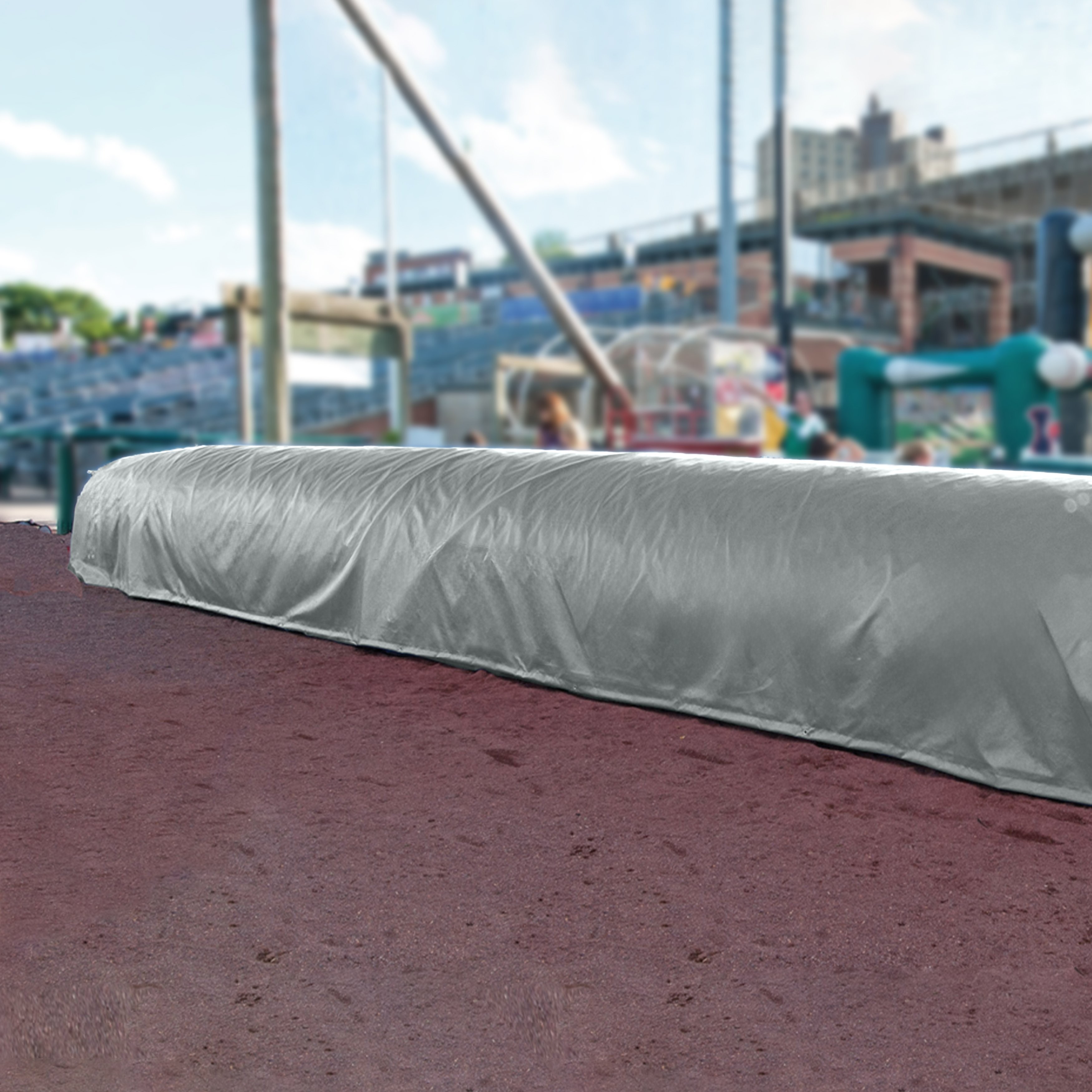 FieldSaver 34' Infield Cover | 18 oz Vinyl Gray | Baseball Fence Store