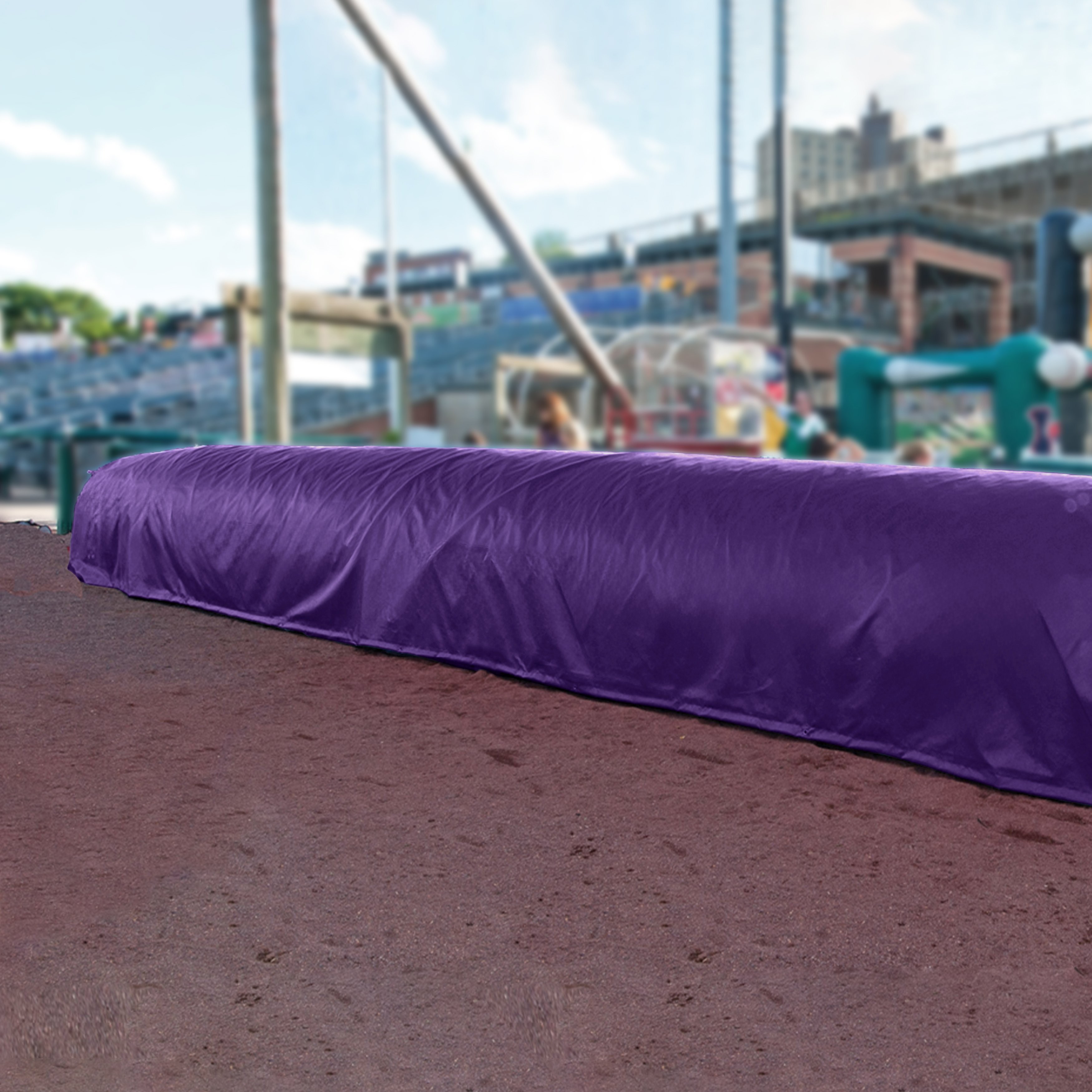 FieldSaver 34' Infield Cover | 18 oz Vinyl Purple | Baseball Fence Store