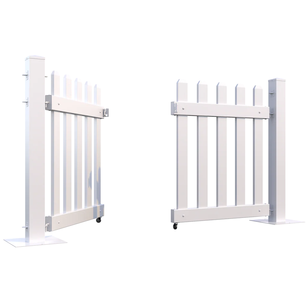 6ft Picket Center-Open Gate Panel for Event Fencing | Baseball Fence Store