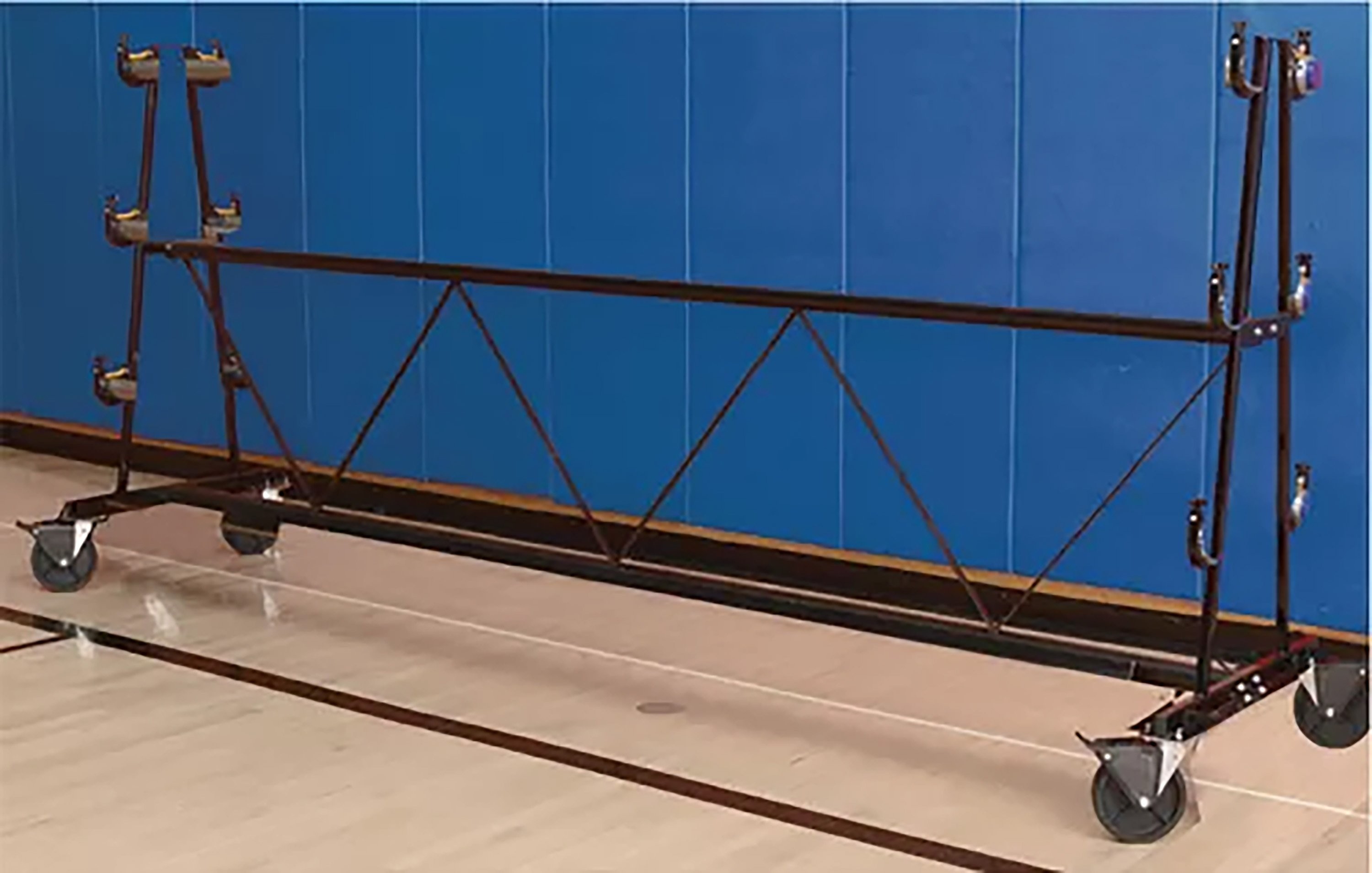 GymGuard "A" Frame 6 Roller Storage Rack | Baseball Fence Store