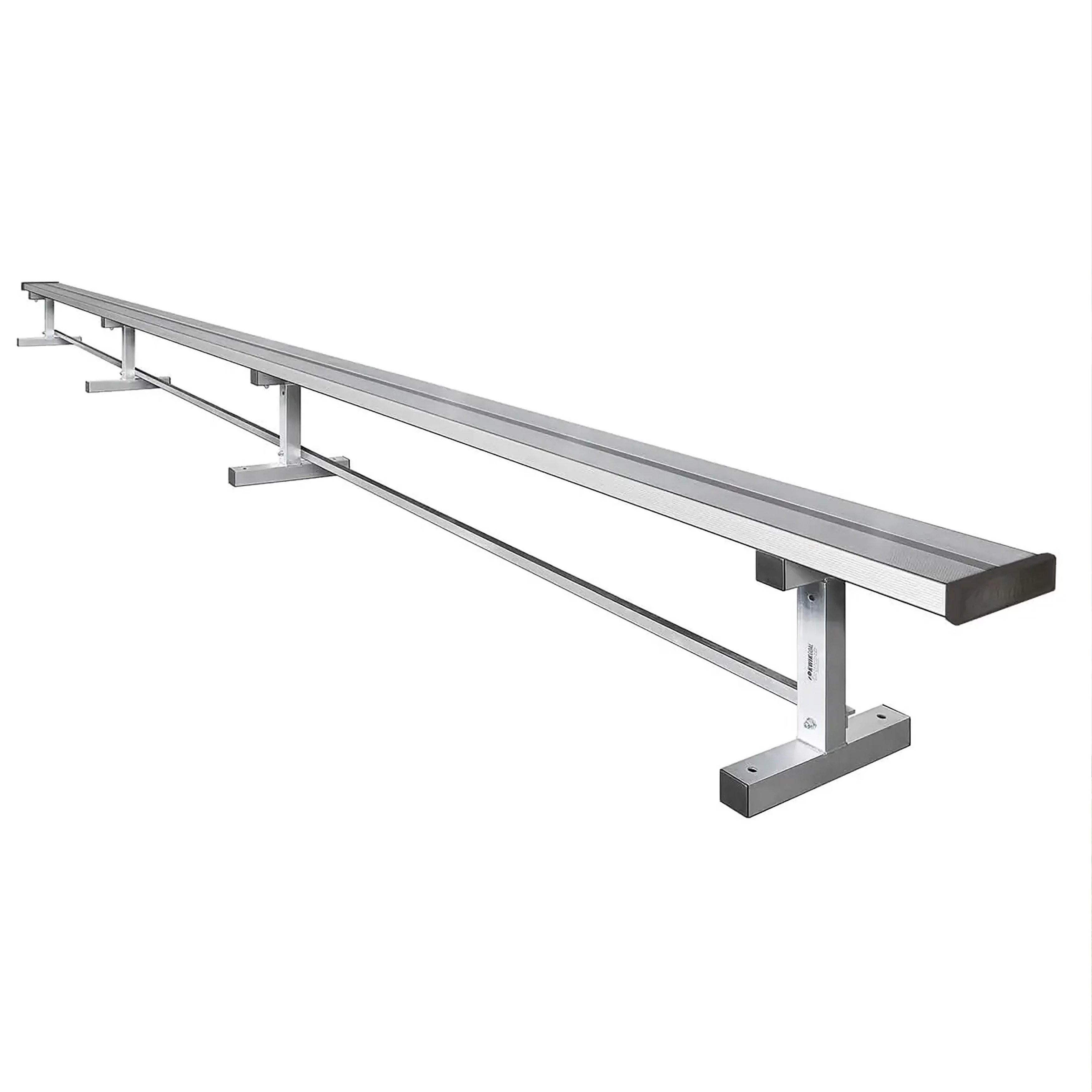15' Portable Metal Outdoor Team Bench with Back | Baseball Fence Store